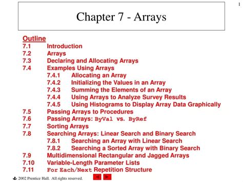 Ppt Introduction To Arrays Declaring Allocating And Using