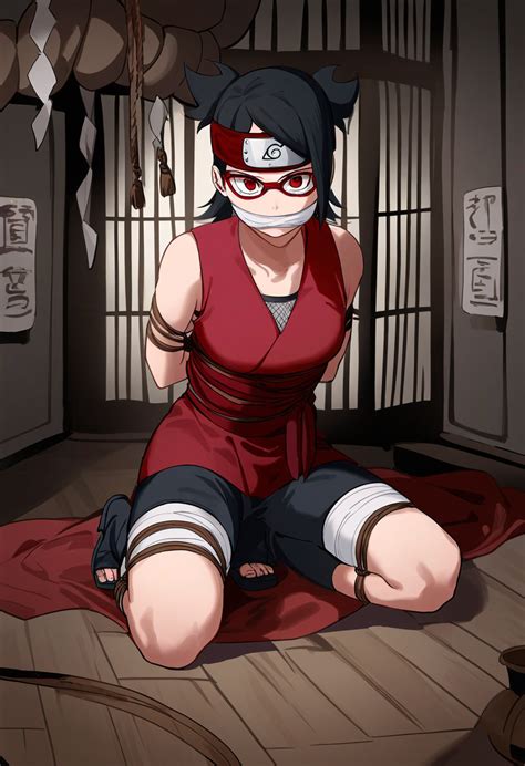Sarada bound and gagged 7 by DemonLeonhart on DeviantArt