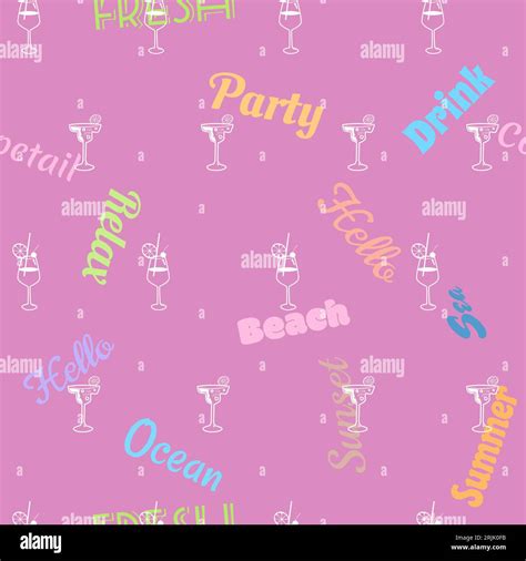 Cocktail Beverages Seamless Pattern Sketch Background Stock Vector Image And Art Alamy