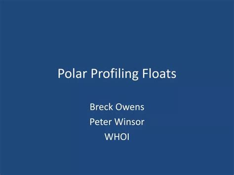 PPT Polar Profiling Floats PowerPoint Presentation Free Download ID 4488952