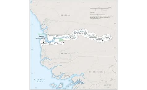 Gambia Map The Gambia On The Map Of West Africa