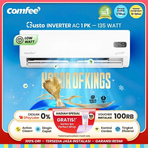 Jual Best Comfee Ac Gusto Inverter 1 Pk Unit Indoor And Outdoor Cfs 10vgp Ac Hemat Listrik