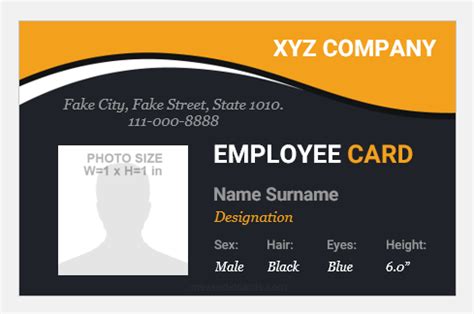 15 Best Portrait And Landscape Id Badges Microsoft Word Id Card Templates