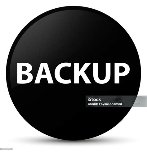 Backup Black Round Button Stock Illustration Download Image Now Backup Black Color Button