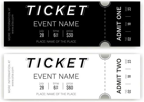 Ticket Free Template Pl