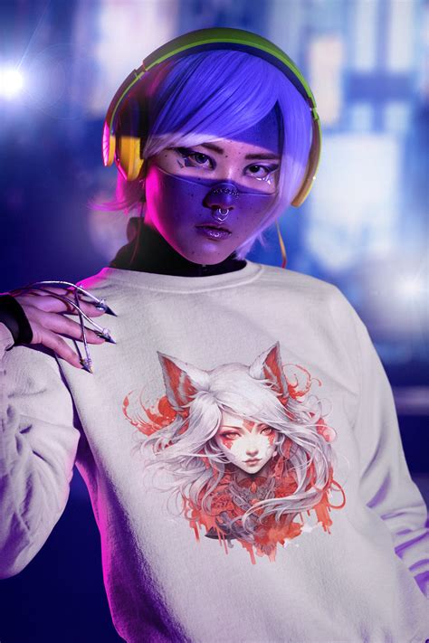 Yokai Girl T Shirt Design Png Digital Download Png Commercial Use