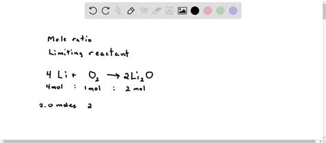 Lithium Metal Reacts With Oxygen Gas To Form Lithium Oxide According To The Following
