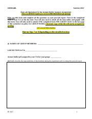 04 Post Lab Worksheet For Buffer Analysis Lab Due On Sep 7 8 Depending On Enrolled Section