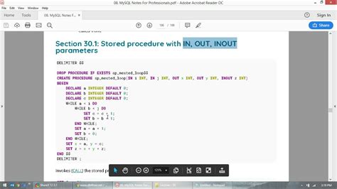 30 Basic Concepts Of Mysql Database Stored Routines Youtube
