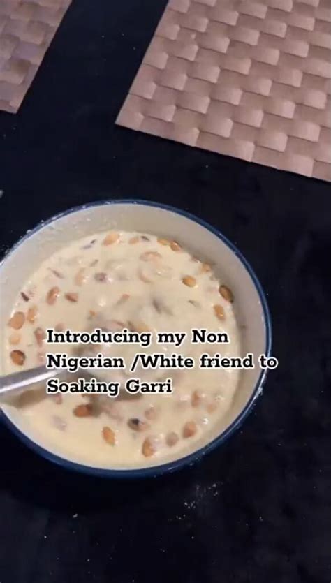 Nigerian Lady Introduces Her White Friend To Drinking Garri Video