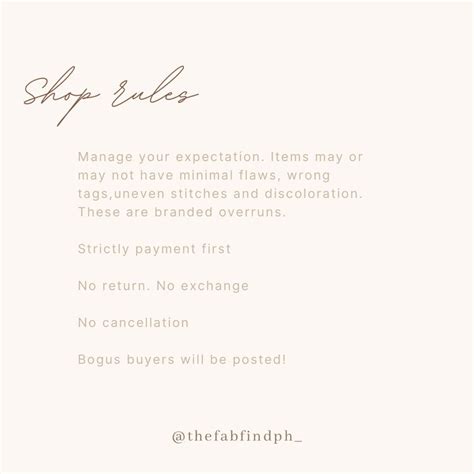 The Fab Find Dti Permit ••♡ Shop Rules Order Form Mop