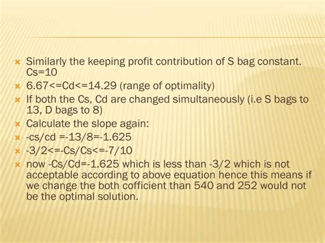 Ppt Chapter 3 Linear Programming Sensitivity Analysis Powerpoint