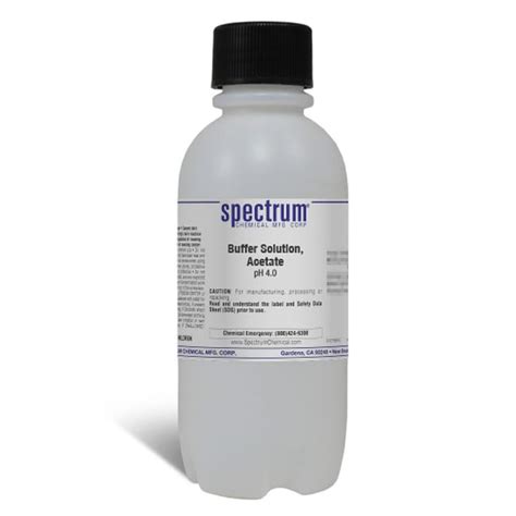 Buffer Solution Acetate Ph 4 0 For Residual Chlorine Apha Spectrum