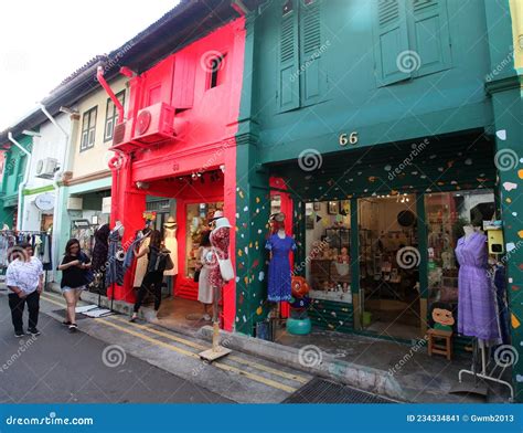 Haji Lane In The Kampong Glam Neighbourhood Of Singapore Editorial