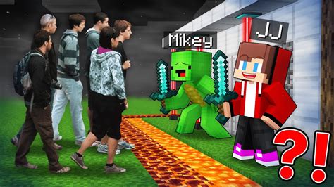 Jj And Mikey Vs Real Humans Secure Base Defense Minecraft Maizen