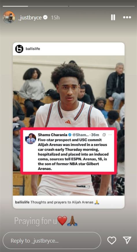 Lebron James Son Bryce James Shares Words Of Support For Alijah Arenas