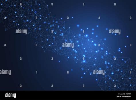 Abstract Plexus Background With Connected Lines And Dots Plexus Geometric Effect Big Data With