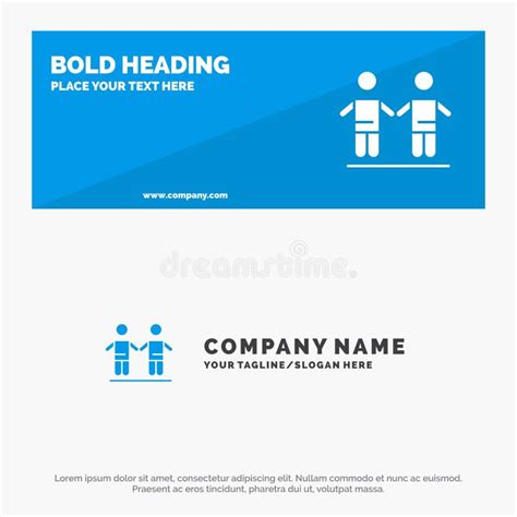 Best Friends Friendship Group Solid Icon Website Banner And Business Logo Template Editorial