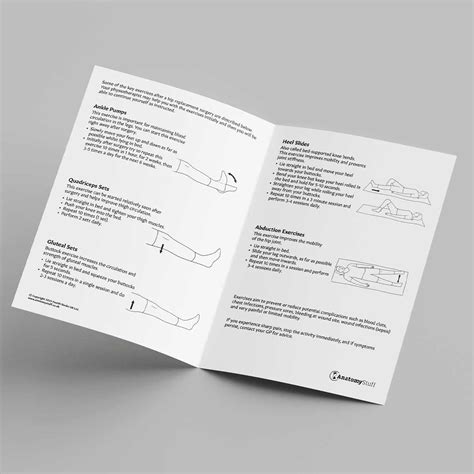 Hip Replacement Strengthening Exercises Leaflet Printable Pdf