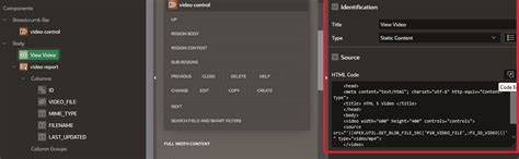 error in displaying blob column video in static report apex oracle forums