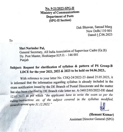 clarification of syllabus and pattern of ps group b ldce for year 2021