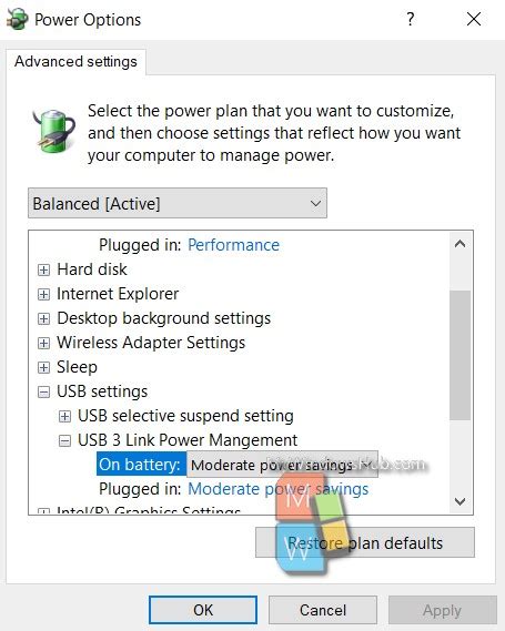 How To Add Remove USB Link Power Management To From Power Options In Windows