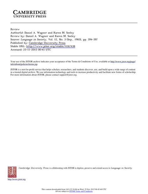 Pdf Sylvia Scribner And Michael Cole The Psychology Of Literacy