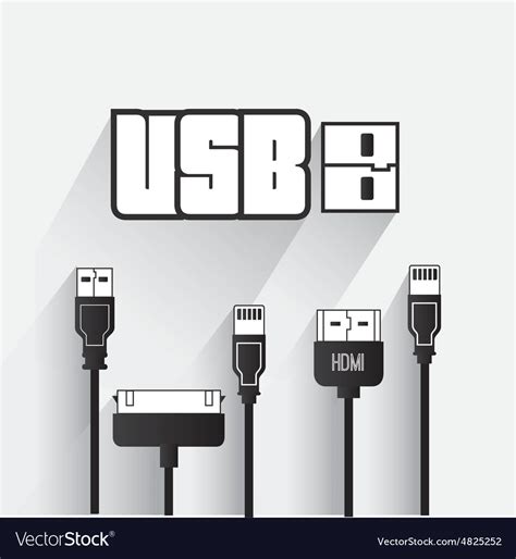 Usb Design Royalty Free Vector Image Vectorstock