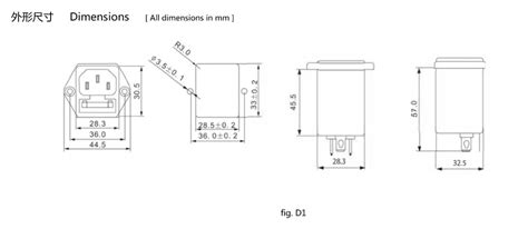 Iec Inlet Module With Single Fuse Ac 220 Power Supply Filter Emi Anti Interference Cw2b 1a 3a 6a
