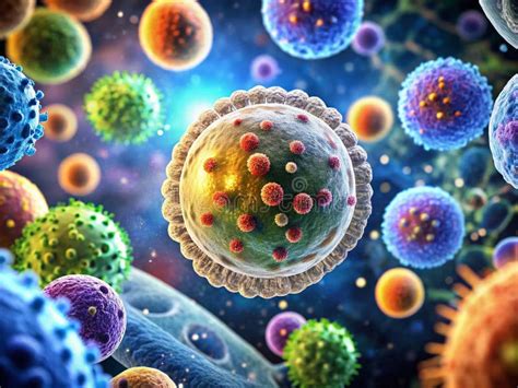 Intricate Double Exposure Of A Microscopic Bacterial Cell A Stunning
