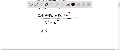 solved writing a quotient of complex numbers in standard form in