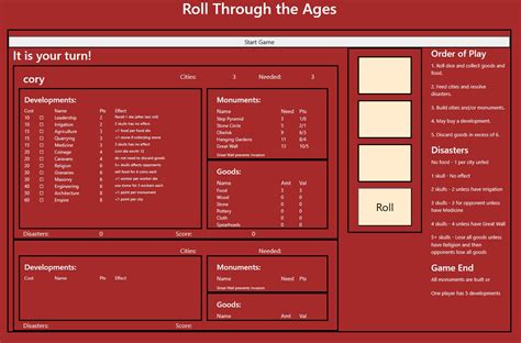 Github Corybentonrollthroughtheages Digital Adaptation Of Roll Through The Ages Boardgame