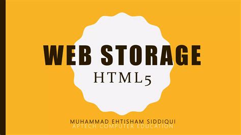 Html5 Web Storage Pptx