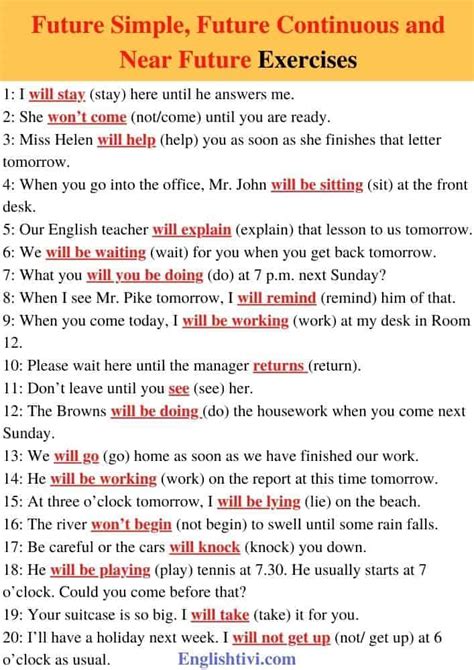 Future Simple Vs Future Continuous Englishtivi