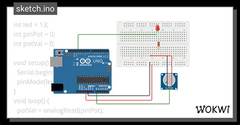 Led Potensio Wokwi Esp32 Stm32 Arduino Simulator