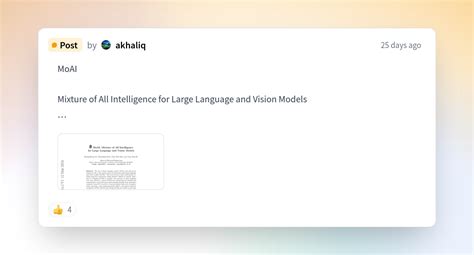 Akhaliq On Hugging Face Moai Mixture Of All Intelligence For Large Language And Vision Models…