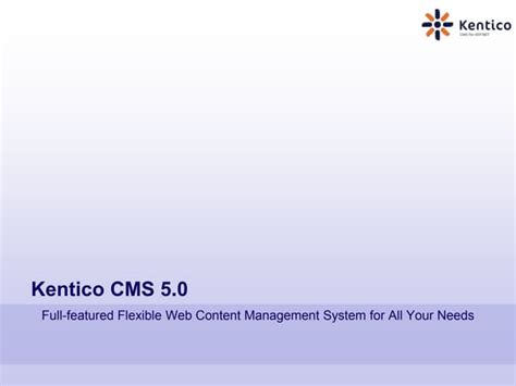 Kentico Cms Overview Pptx