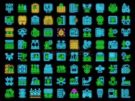 自动化农业图标集 向量例证 插画 包括有 庄稼 农场 移动 查出 线路 数据 未来派 评定 261388053