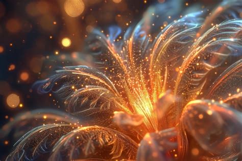Fractal Fusion Fireworks Fantasy Realm Premium Ai Generated Image