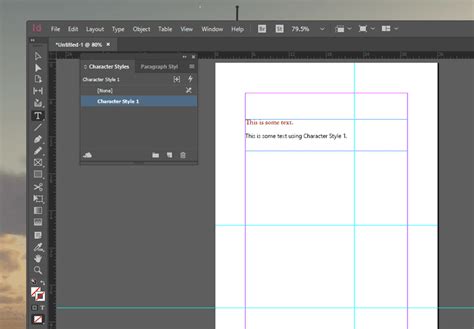 Using Character Style Sheets In Adobe Indesign