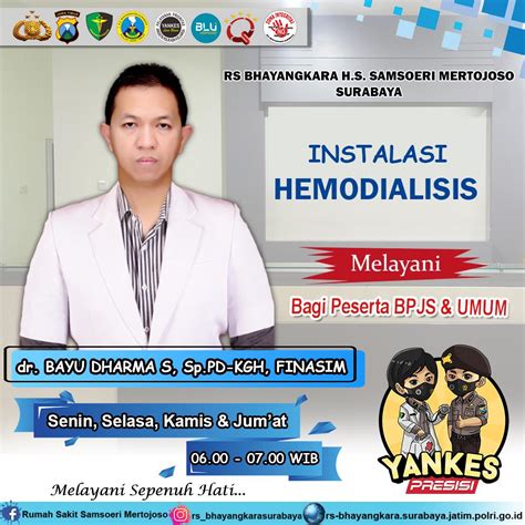 Rs Bhayangkara Surabaya Jadwal Praktik Dokter Pelayanan Hemodialisis Rs Bhayangkara Surabaya