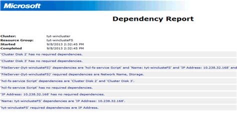 Dependencies For Failover And Failback