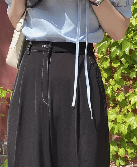 로맨틱라인 썸머 스티치 핀턱 와이드 Sl2color