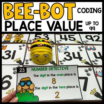 BeeBot Coding 1st Grade Place Value To 100 Games Tens Ones Bee Bot Printables