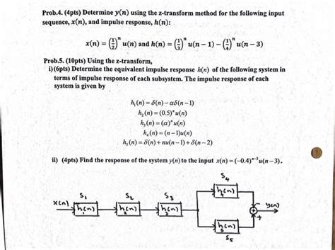 Prob 4 4pts Determine Y N Using The Z Transform Chegg Com