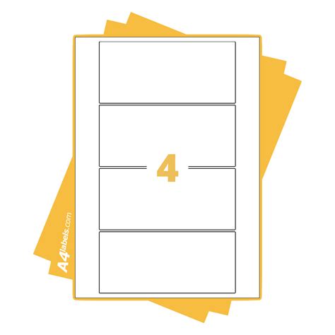 Rectangle Labels Rounded Corners A4 Labels