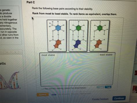 Solved Rank The Following Base Pairs According To Their