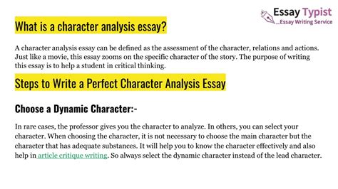 Ppt How To Write A Character Analysis Essay Successfully Powerpoint