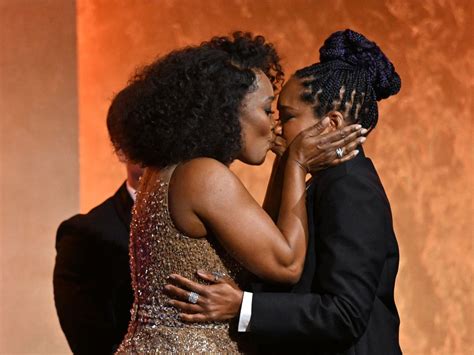 Angela Bassett Kisses Regina King After Historic Oscar Honor