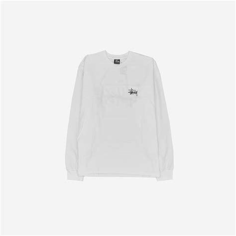 스투시 베이직 스투시 롱슬리브 티셔츠 화이트 2022 Kream